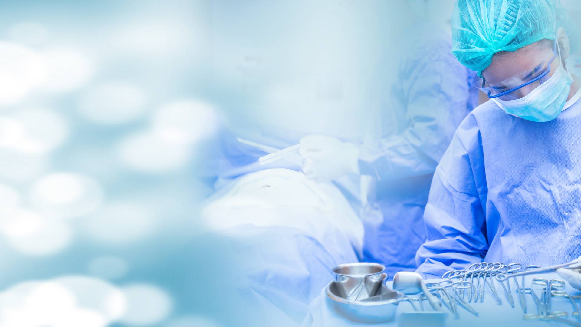 Major surgery under partial or general anaesthesia